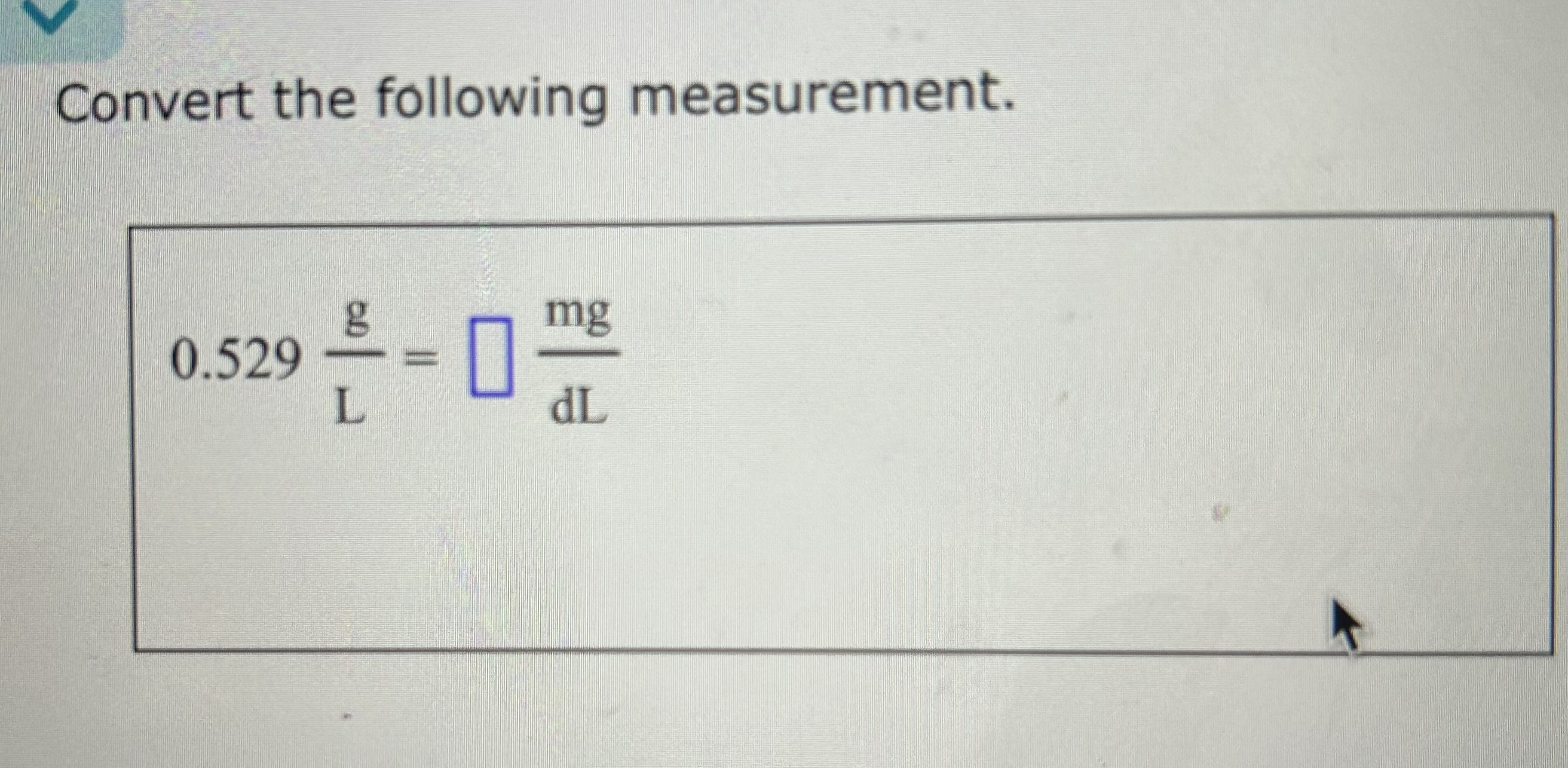 Solved Convert The Following Measurement Fill In Chegg