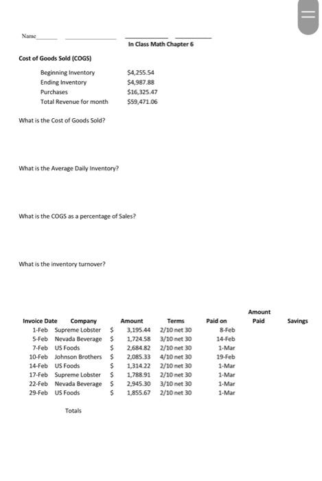 Solved What is the Average Daily Inventory? What is the COGS | Chegg.com