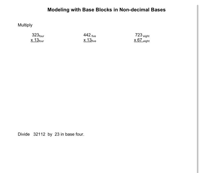 Solved Modeling with Base Blocks in Non-decimal Bases | Chegg.com