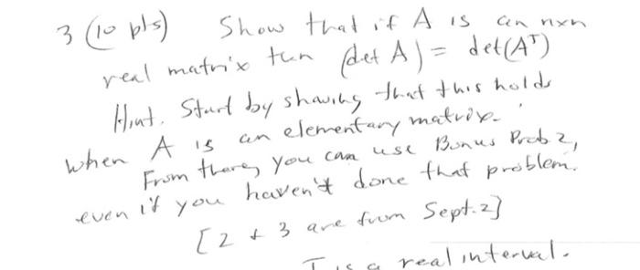Solved linear algebraplease solve problem 3. problem 1 and | Chegg.com