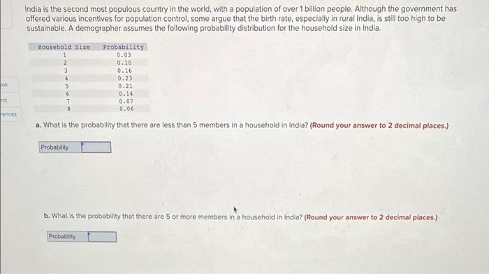 Solved India is the second most populous country in the | Chegg.com