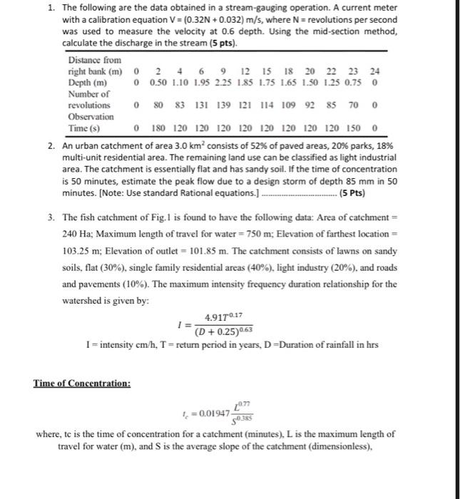 Solved 1. The following are the data obtained in a | Chegg.com