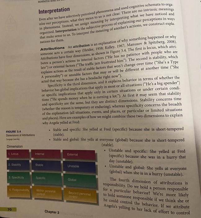 Analyze the attributional patterns you use to explain | Chegg.com