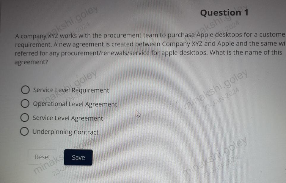 Solved Question 1A company XYZ works with the procurement | Chegg.com