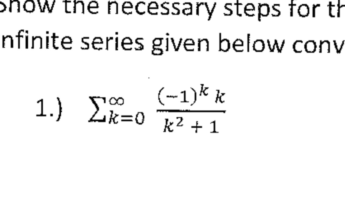 Solved alternating series nfinite series given below | Chegg.com