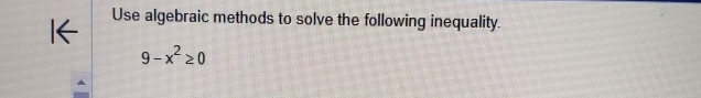 Solved Use algebraic methods to solve the following | Chegg.com