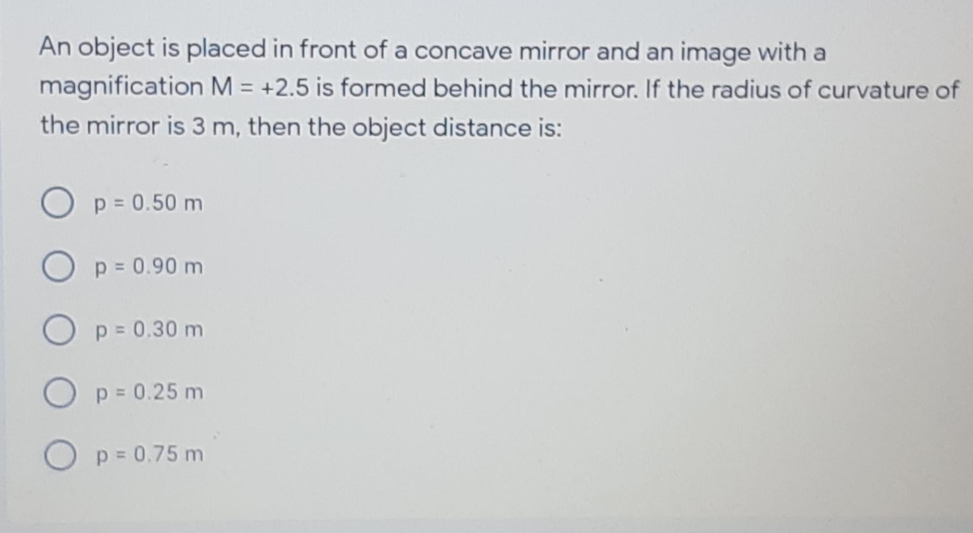 Solved An object is placed in front of a concave mirror and | Chegg.com
