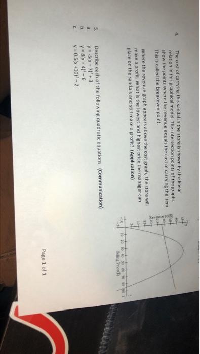 Solved Lesson 15: Exploring Quadratic Relations 1. For each | Chegg.com