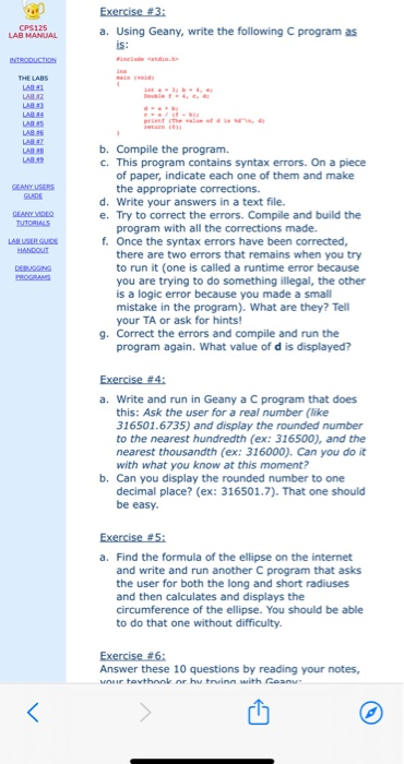 LAB #2 CPS125 LAB MANUAL Purpose: INTRODUCTION The | Chegg.com