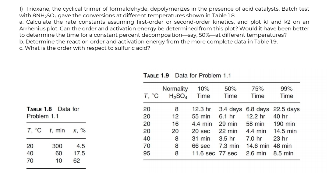 Solved Trioxane, the cyclical trimer of formaldehyde, | Chegg.com