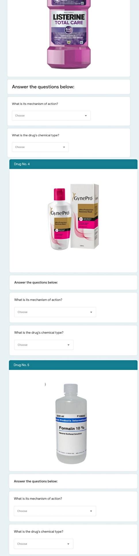 Solved Drug No. 1 Zephiran onun chien ANTISEPTIC 1:750 ARLOS | Chegg.com