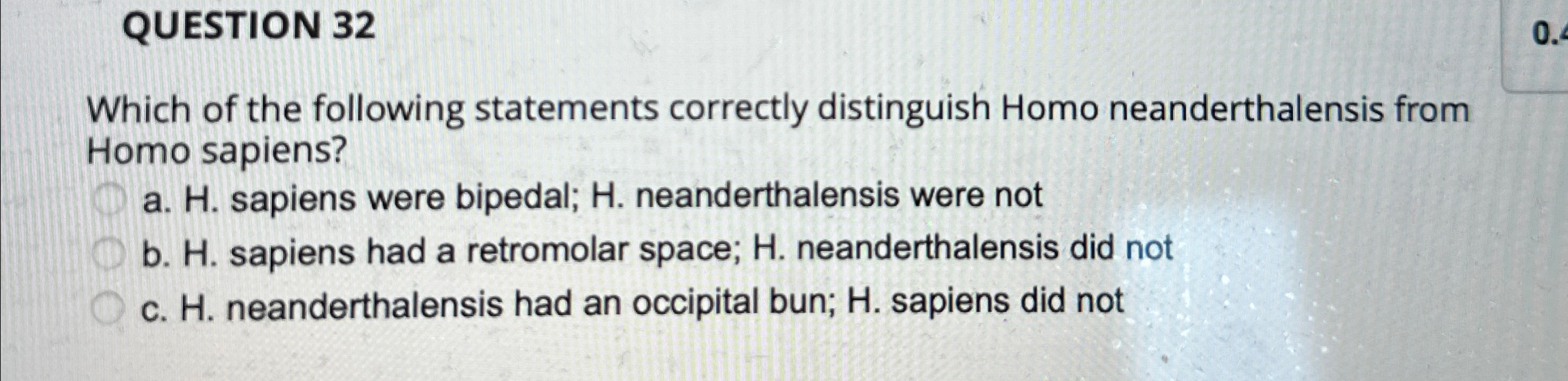 Solved QUESTION 32Which of the following statements | Chegg.com