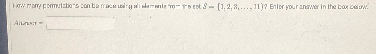 Solved How many permutations can be made using all elements | Chegg.com