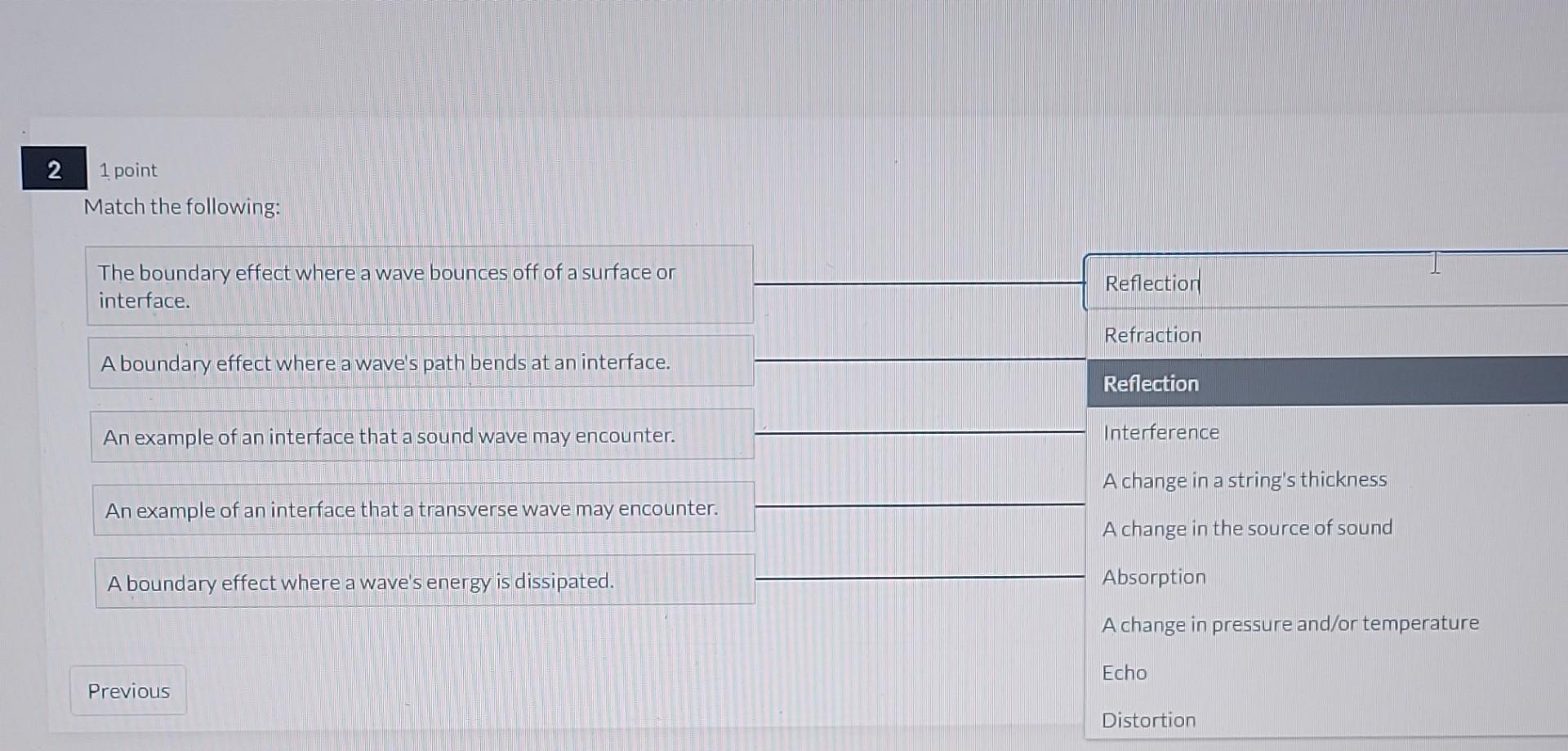Solved 21 point Match the following: The boundary effect | Chegg.com