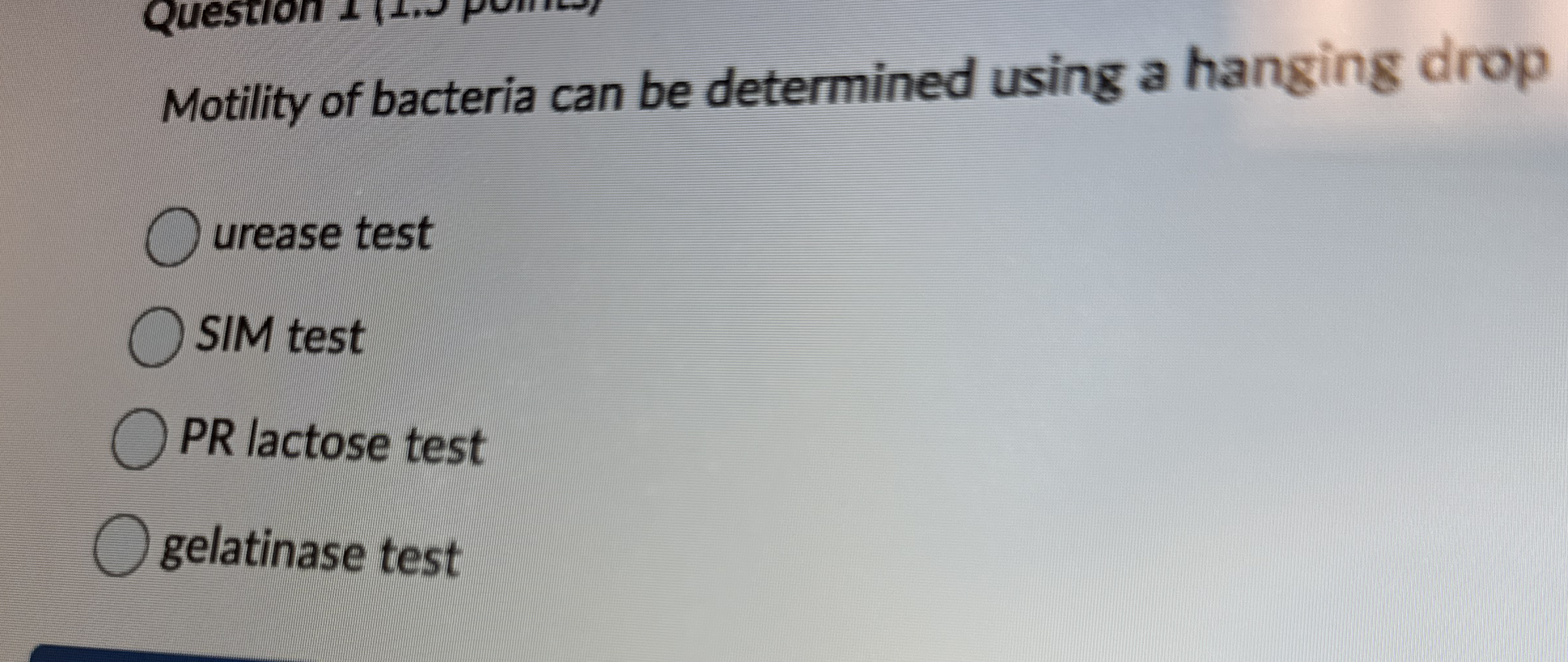 Solved Motility of bacteria can be determined using a | Chegg.com