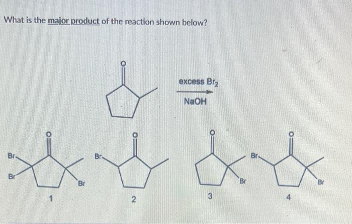 Solved What is the major product of the reaction shown | Chegg.com
