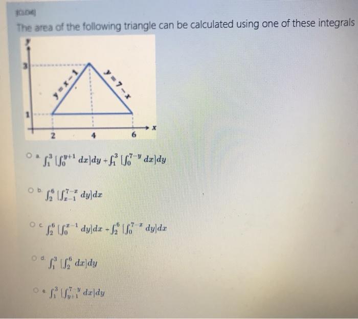 The area of the following triangle can be calculated | Chegg.com