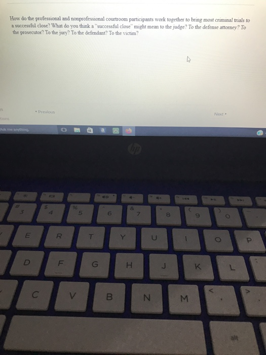 How do the professional and nonprofessional courtroom | Chegg.com