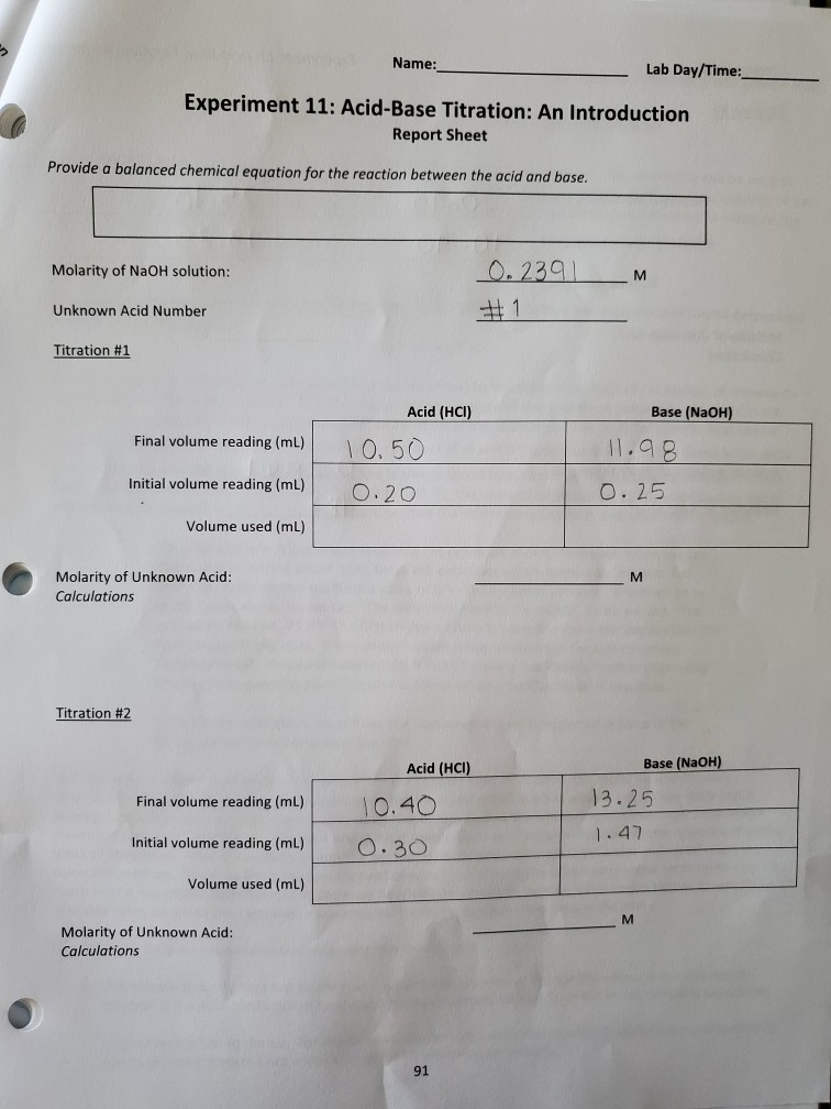 Solved I need help with these titration problems and need to | Chegg.com