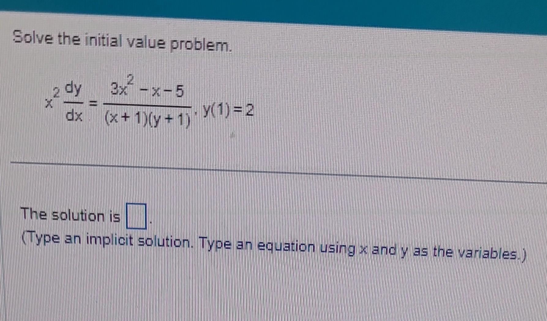 Solved Solve the initial value problem. | Chegg.com