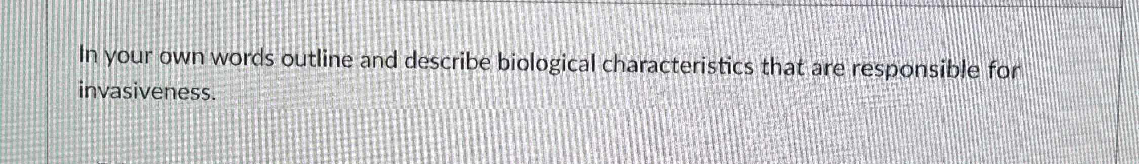 Solved In your own words outline and describe biological | Chegg.com