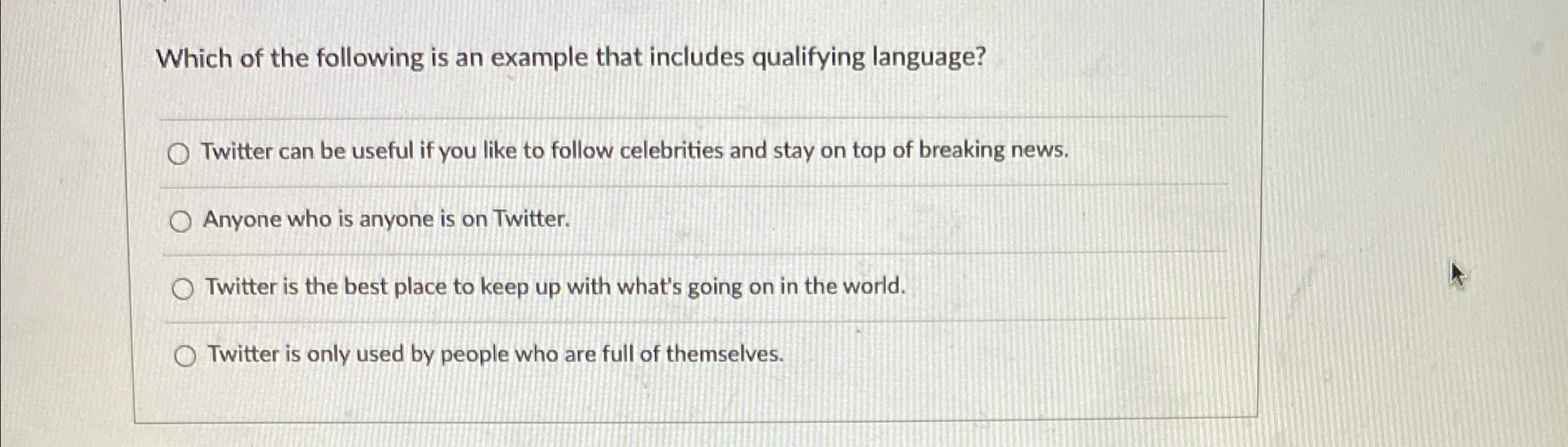 Which of the following is an example that includes | Chegg.com