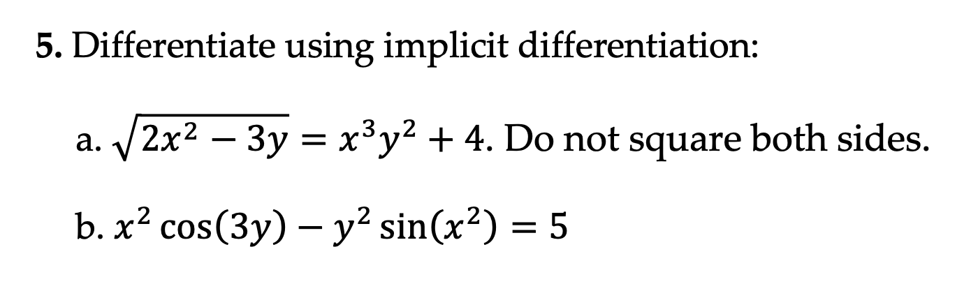 Solved Differentiate using implicit | Chegg.com