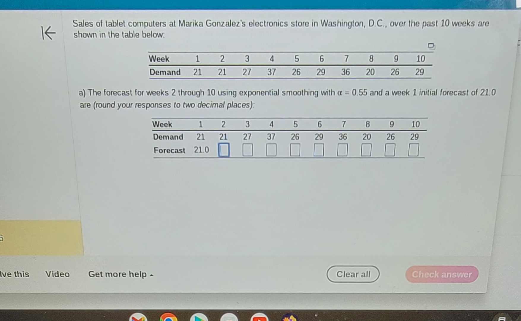 Solved Sales of tablet computers at Marika Gonzalez's | Chegg.com