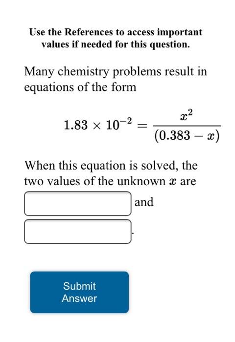 Solved Use the References to access important values if | Chegg.com