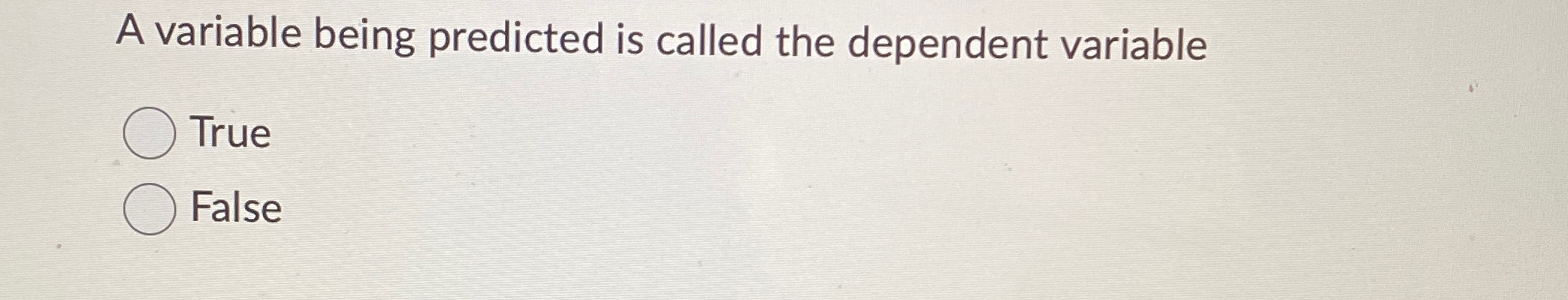 Solved A variable being predicted is called the dependent | Chegg.com