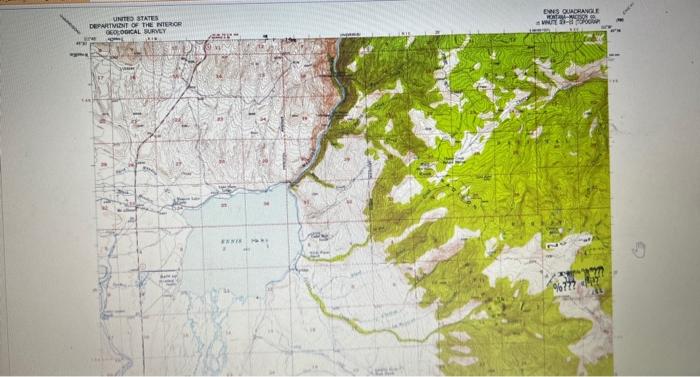 Solved ENNIS QUADRANGLE, MONTANA 17. What is the contour | Chegg.com