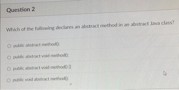 Solved Question 2 Which of the following declares an | Chegg.com