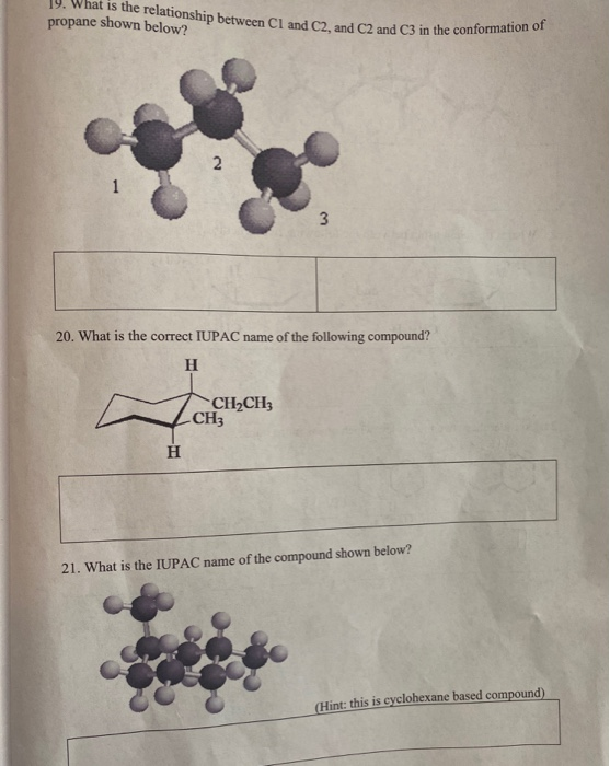 Solved 22. What is the IUPAC name of the compounds 23. What | Chegg.com