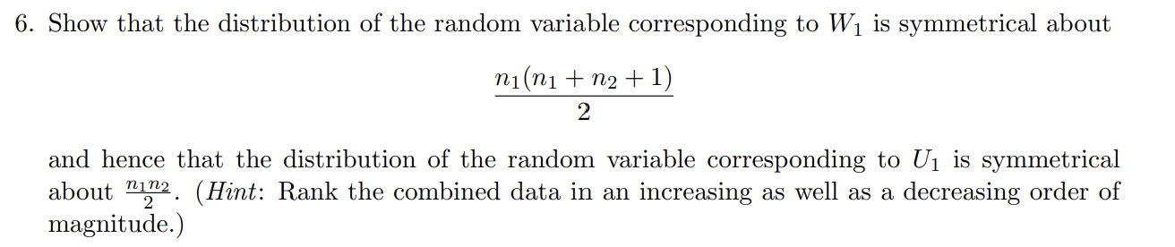 Show that the distribution of the random variable | Chegg.com