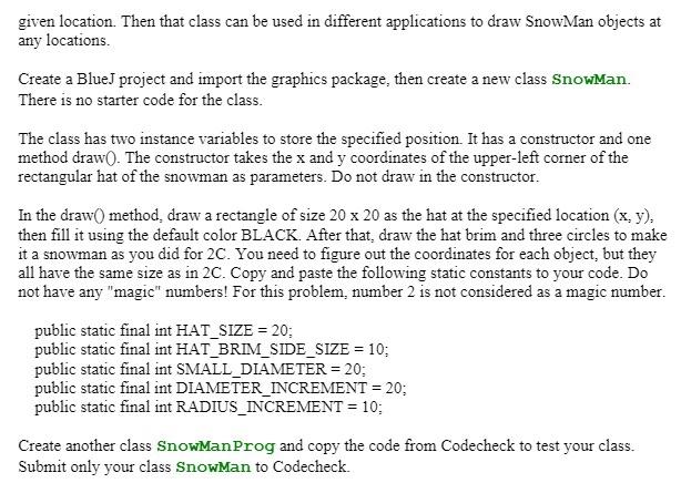 Solved In this exercise, we are going to revisit the snowman | Chegg.com