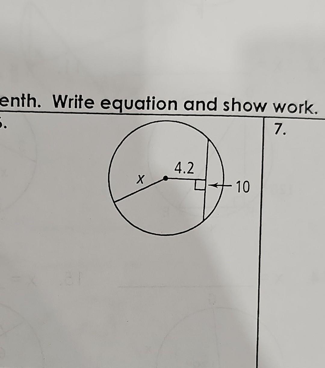 Solved enth. Write equation and show work. | Chegg.com