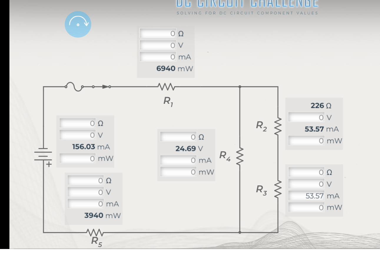 calculate voltage, amps, ohms, watts for R1, ﻿R2, | Chegg.com