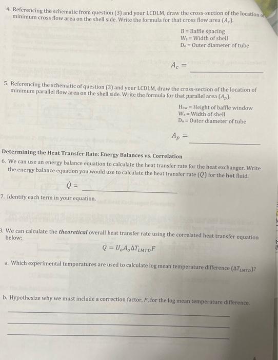 Solved 3. On the shell \& tube heat exchanger diagram below, | Chegg.com