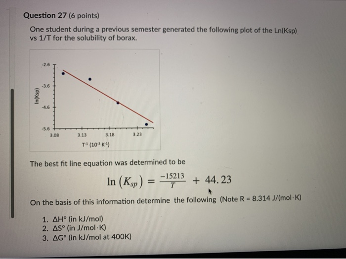 Solved Question 27 (6 points) One student during a previous | Chegg.com