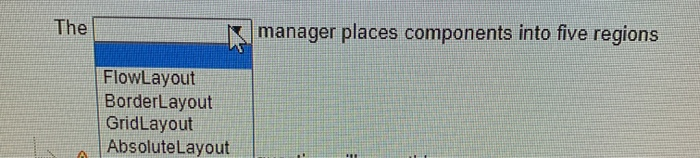Solved The manager places components into five regions | Chegg.com