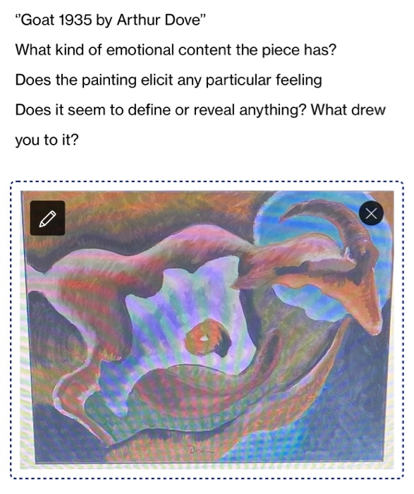 Solved "Goat 1935 by Arthur Dove" What kind of emotional | Chegg.com