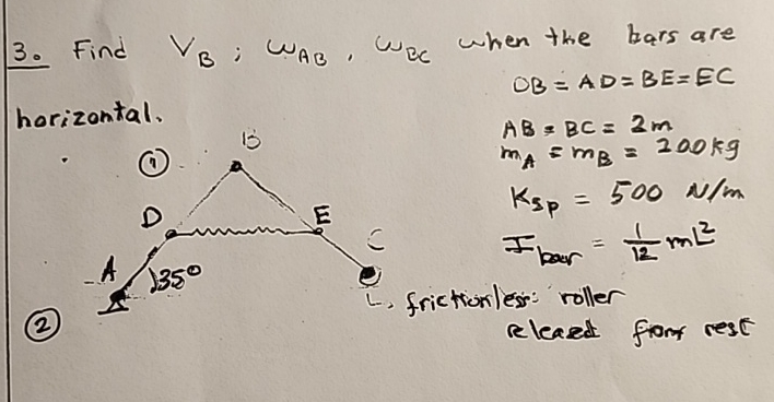 Solved Find VB;ωAB,ωBC ﻿when the bars are | Chegg.com