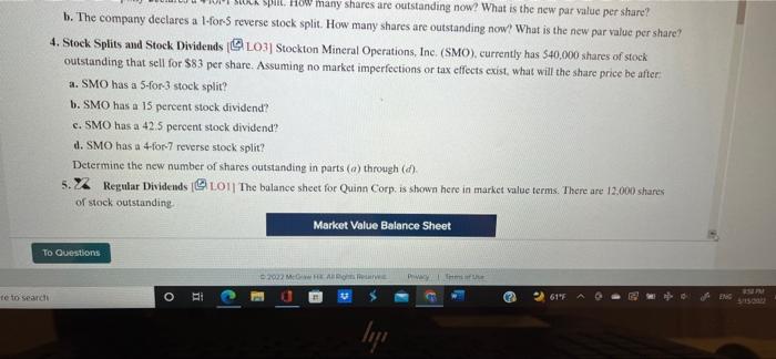 Solved SP How many shares are outstanding now? What is the | Chegg.com