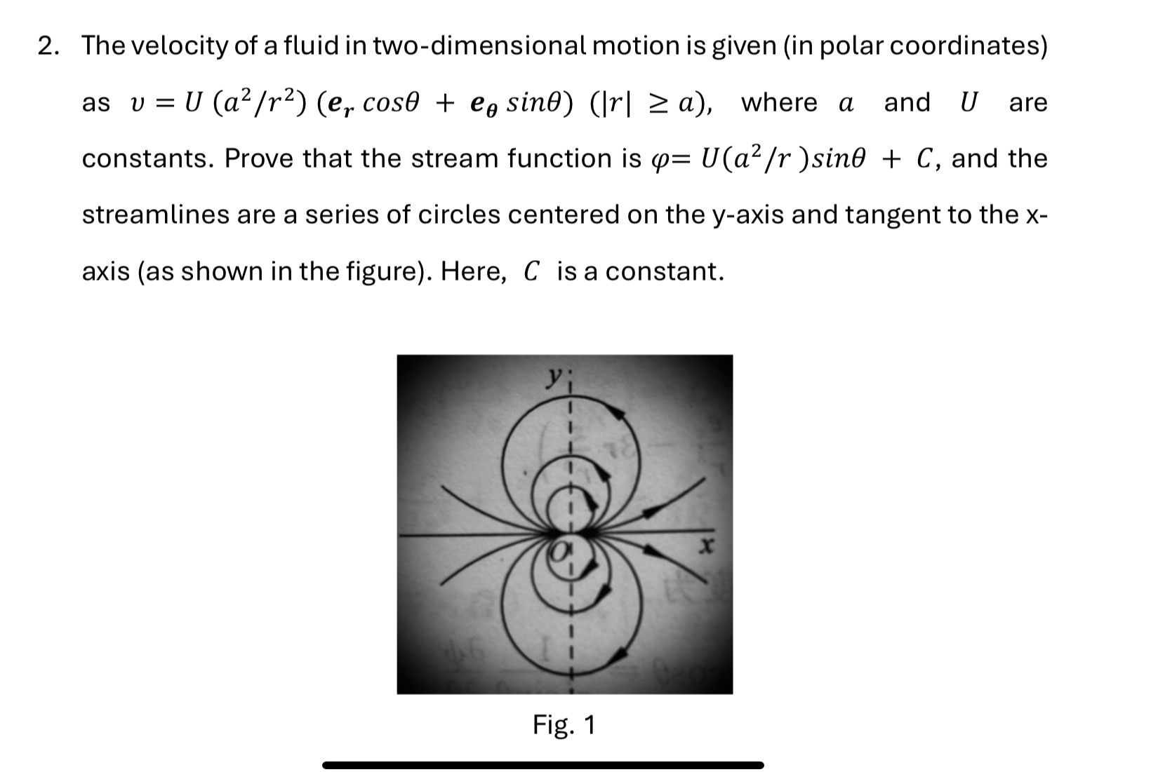Solved The velocity of a fluid in two-dimensional motion is | Chegg.com