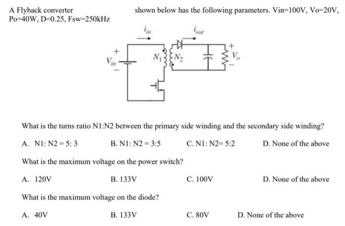 Solved course: Power electronics. Please answer all of the | Chegg.com
