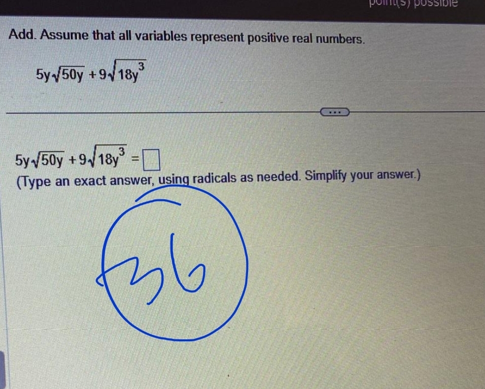 Solved Add. Assume that all variables represent positive | Chegg.com