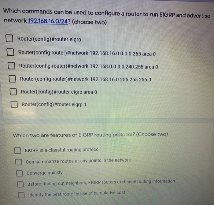 Solved Which commands can be used to configure a router to | Chegg.com