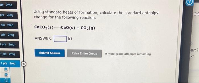 Solved Using standard heats of formation, calculate the | Chegg.com