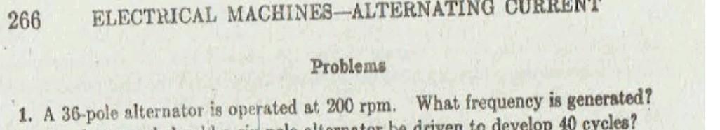 Solved 266 ELECTRICAL MACHINES-ALTERNATING CURRENT Problems | Chegg.com