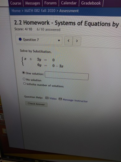 Solved Course Messages Forums Calendar Gradebook Home > MATH | Chegg.com
